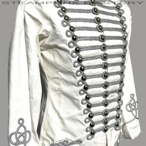 Silver Braiding Ropes on Natural White Jacket and Silver Brass Polished ...