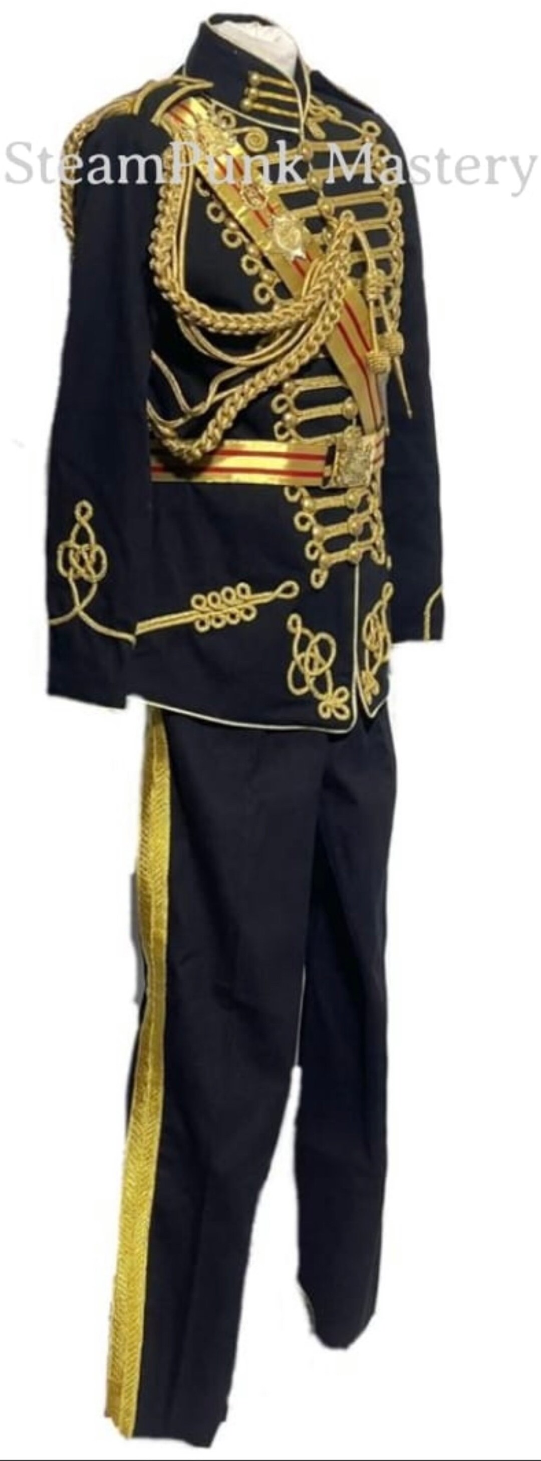 Black Uniform Gold Braiding Hussar Jacket Gold Shoulder Accessories and ...