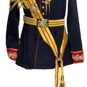 Royal Ceremonial Officer Jacket With Shoulder Accessories Belt and ...
