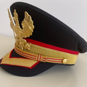 Hussar Black Military Hat With Brass Badges Details in 56,57,58,59cm - Etsy