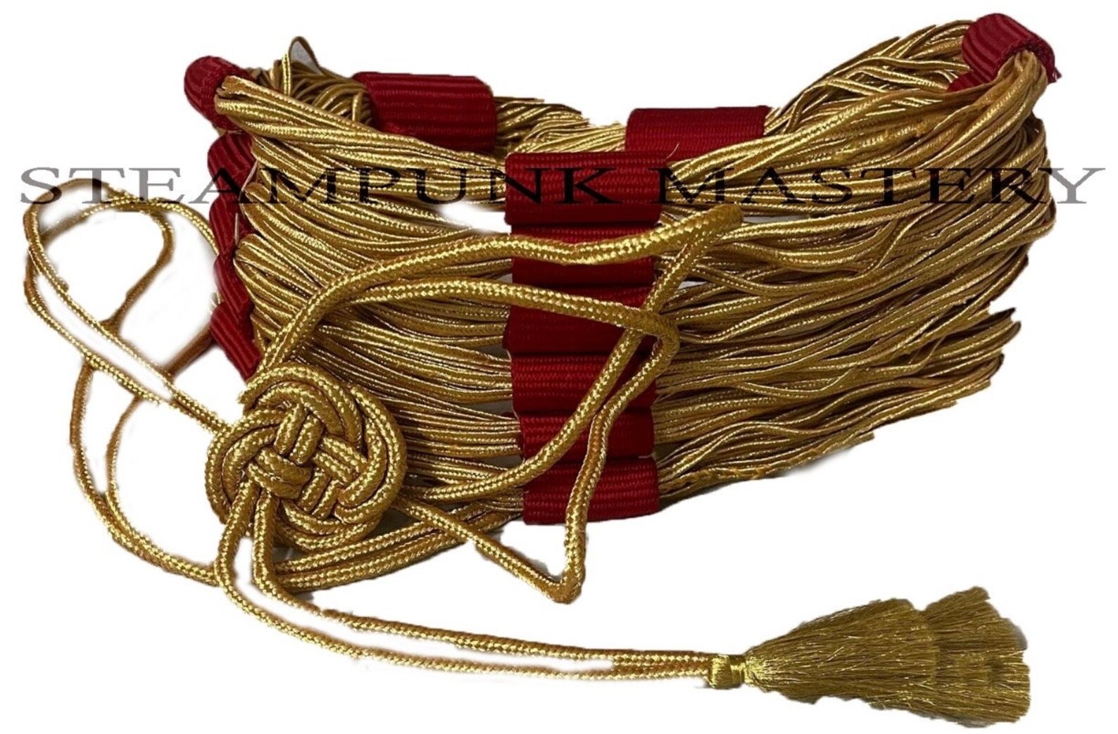6 Rows of Victorian Hussard Barrel Gold Ropes Sash With Red Barrels - Etsy
