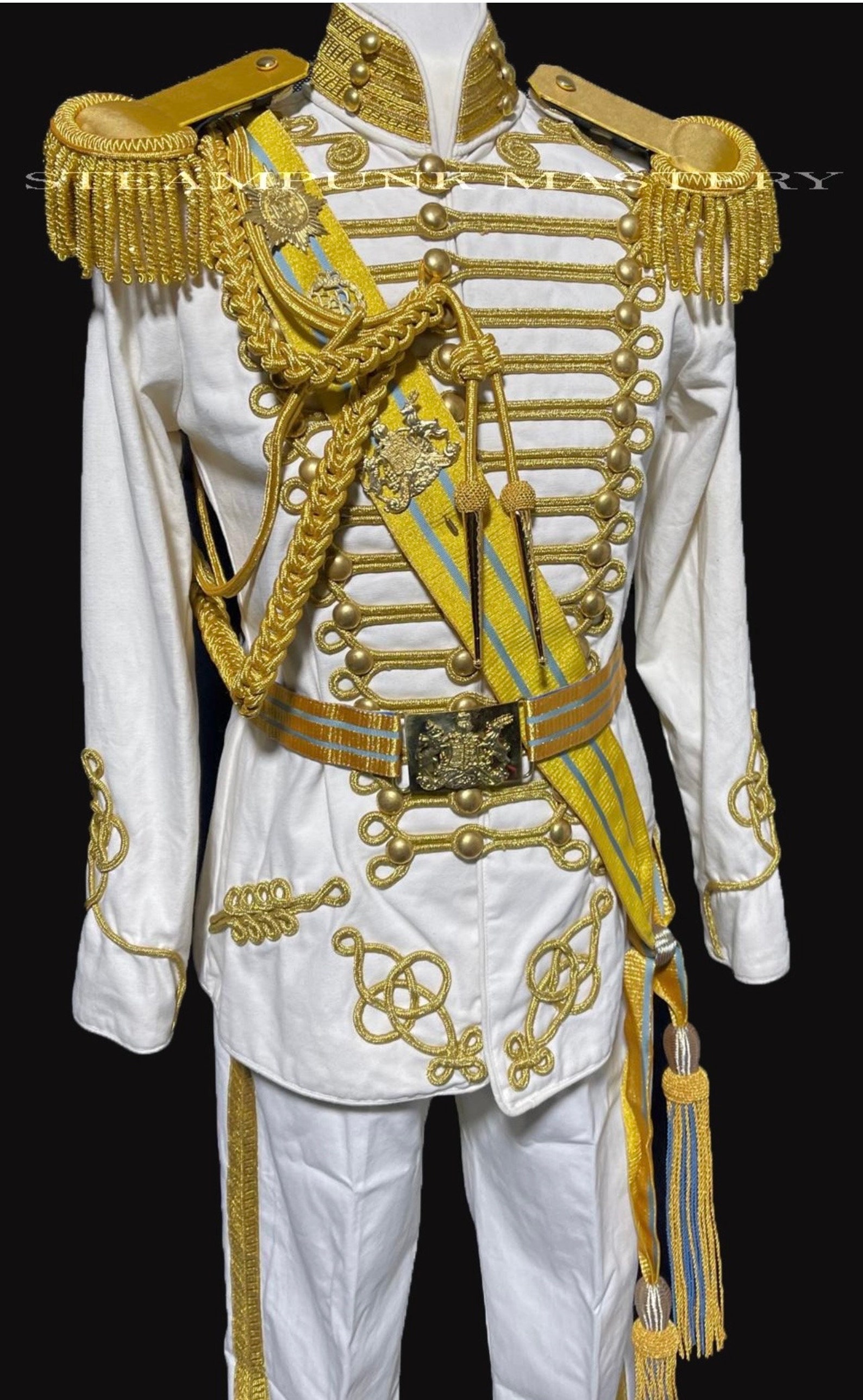 Gold Braided Hussar Uniform: Jacket, Pant & Accessories - Custom Size ...