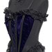 Gothic Steampunk Purple Plush Velvet Boned Corset With Black Frills and ...