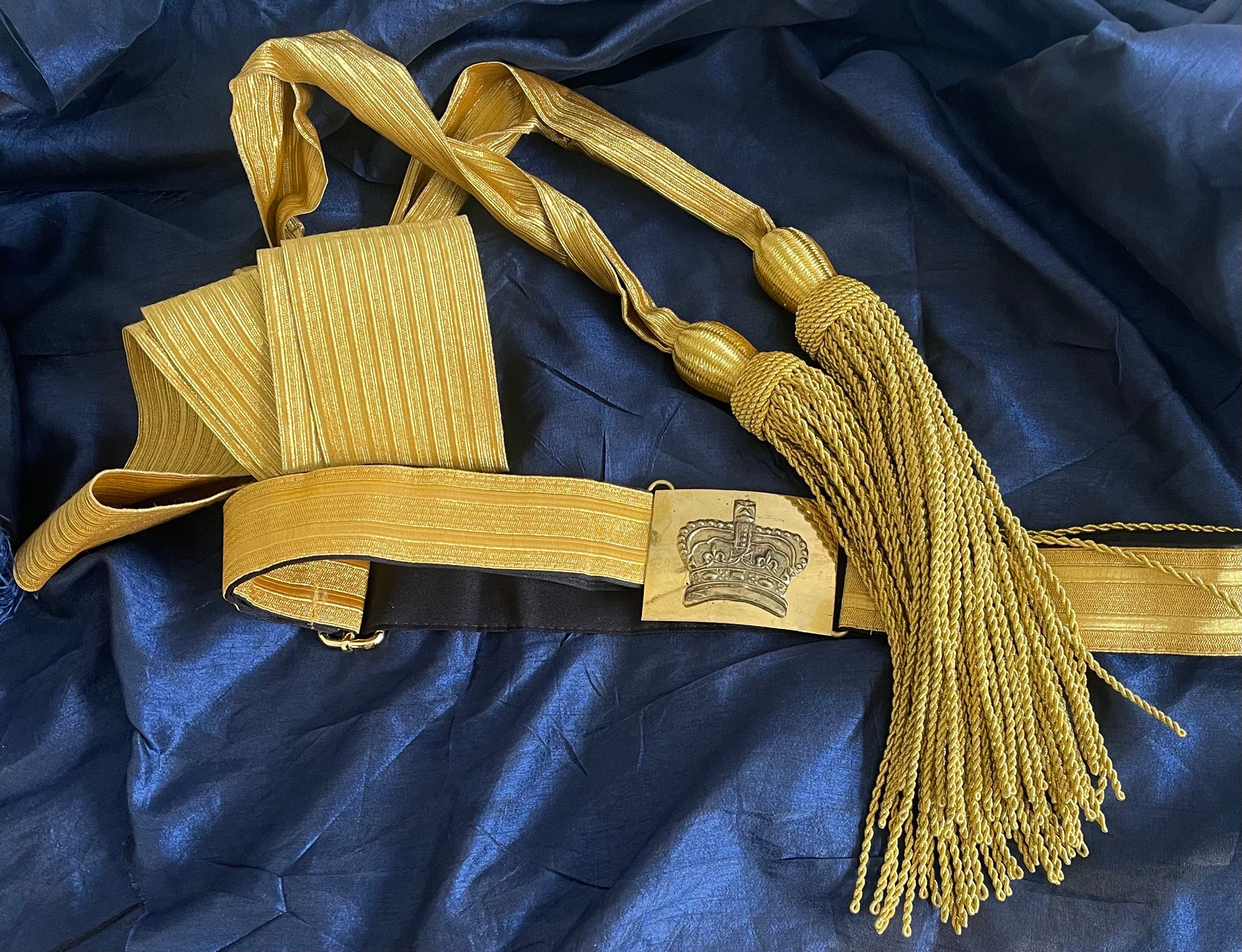 Ceremonial Admiral Shoulder All Gold Sash Sash and Waist Belt With ...