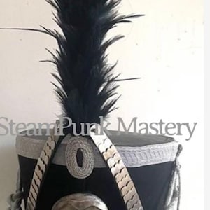 Brunswick Hussar Helmet & Sabretache Set: Silver Bullion, Black Feather ...