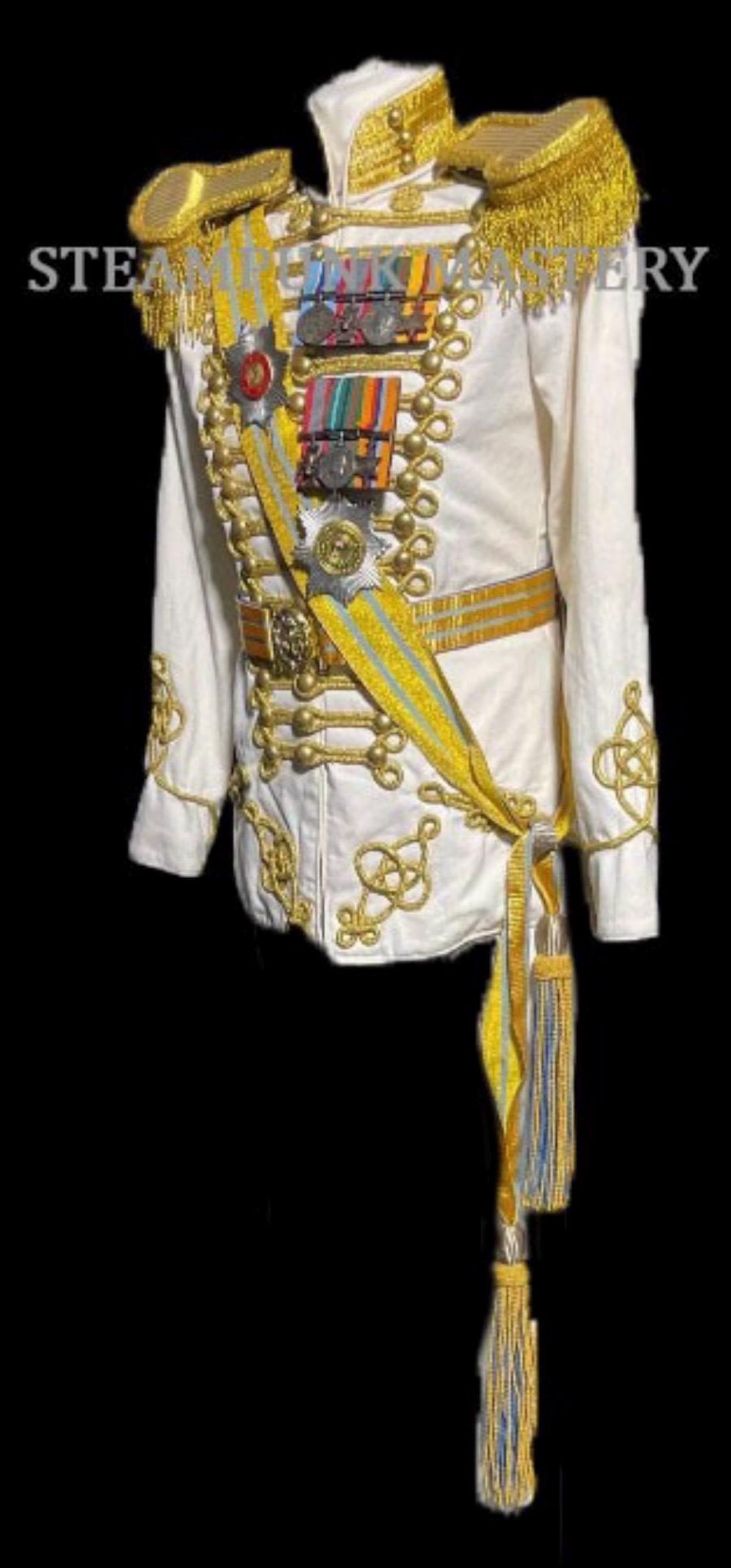 Baron Cohen Dictator Jacket With Shoulder Accessories Belt With Stripes ...