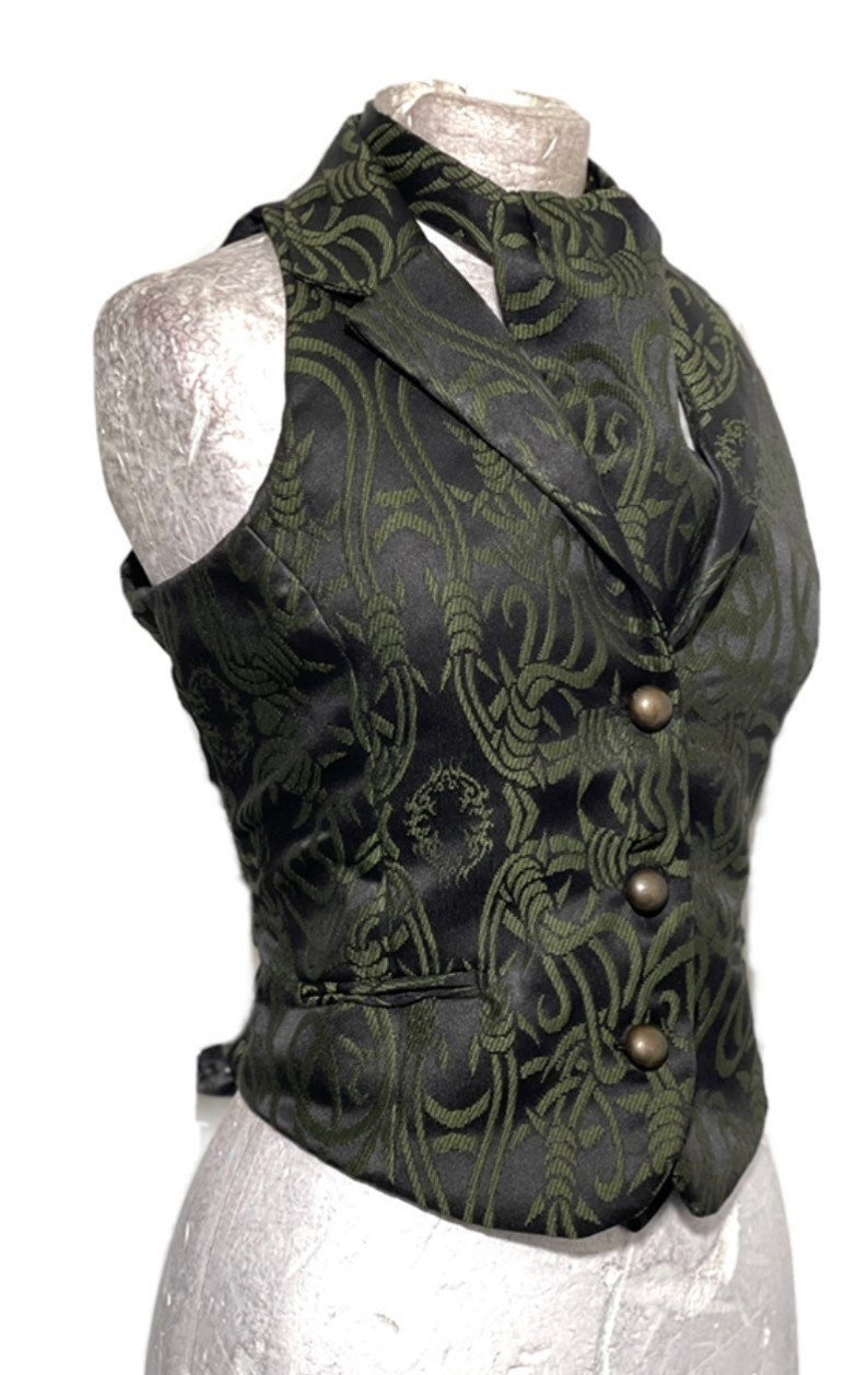 Women Waistcoat Outfit With Back Corseted in Maroon Black - Etsy