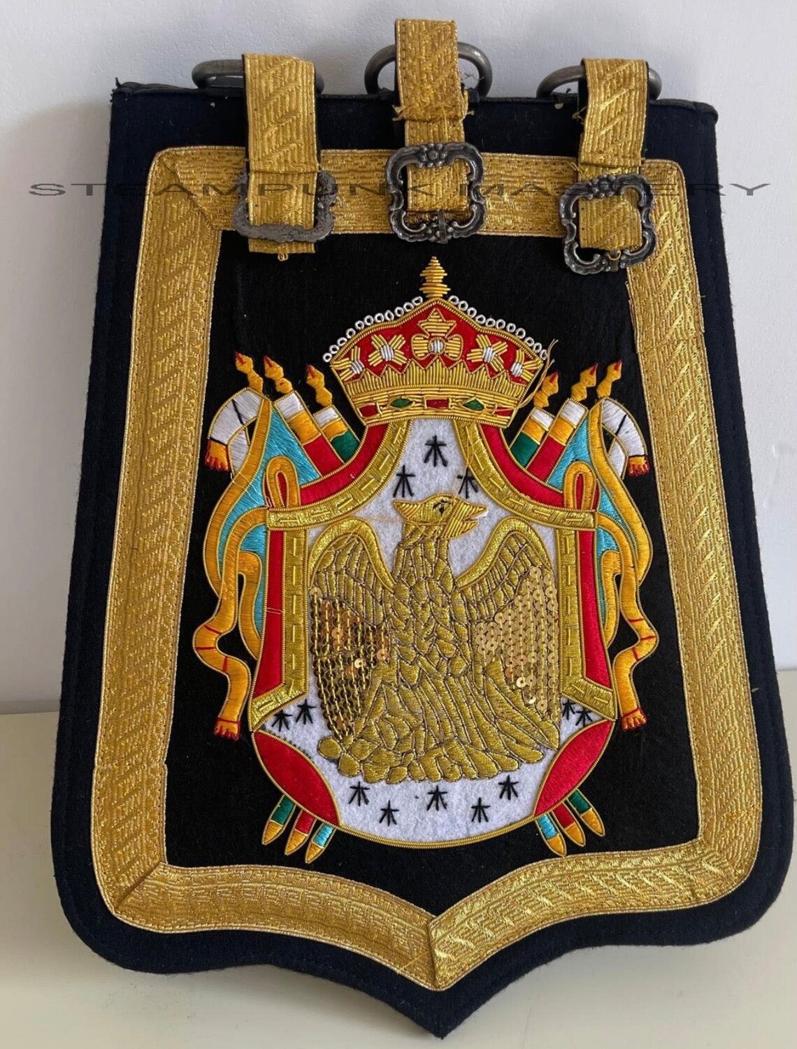 Hussars French Flap Embroidered Pouch Sabretache Bag With Belt - Etsy