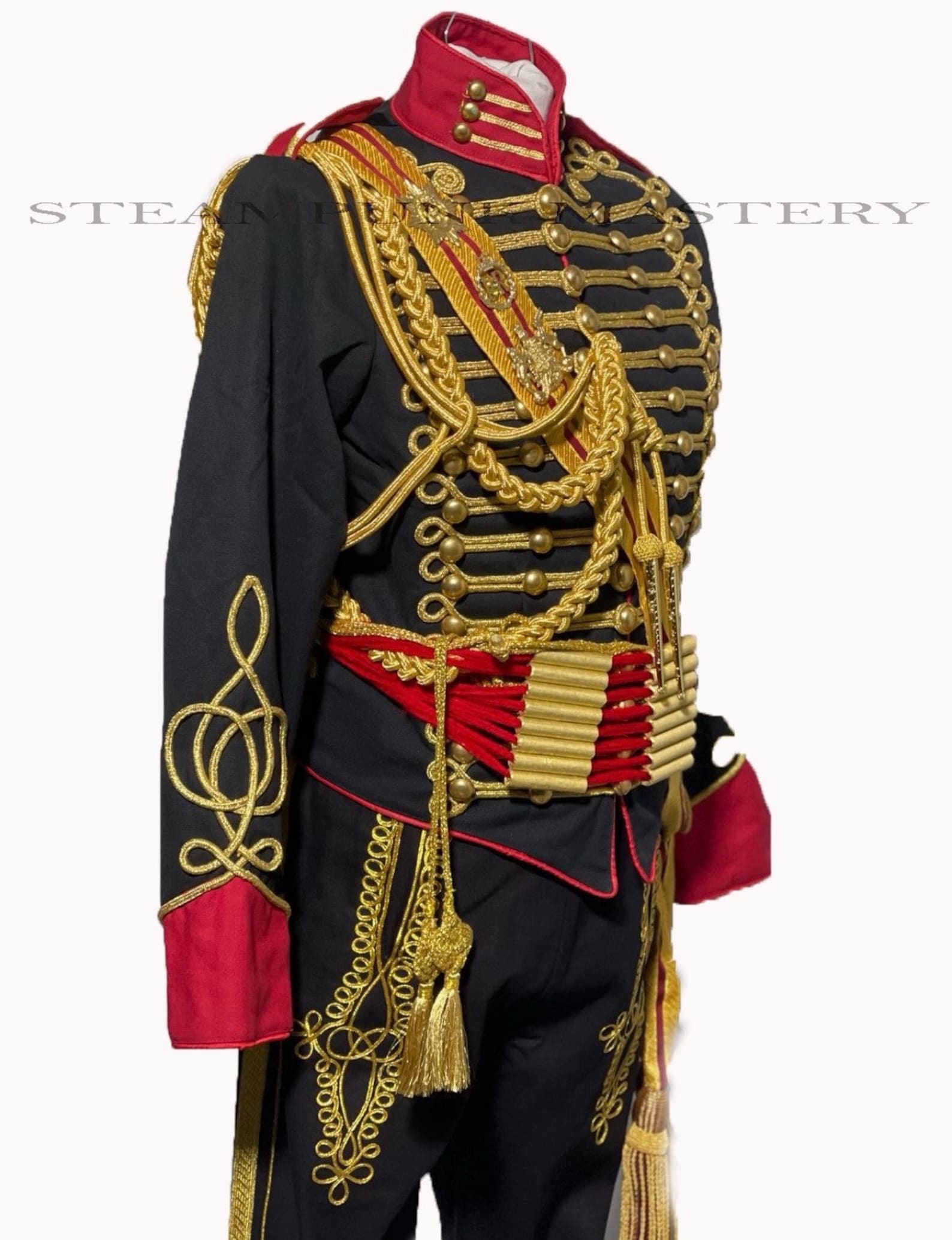 Ceremonial Hussar Officer Suit: Black and Jacket, Sash , Pants - Etsy