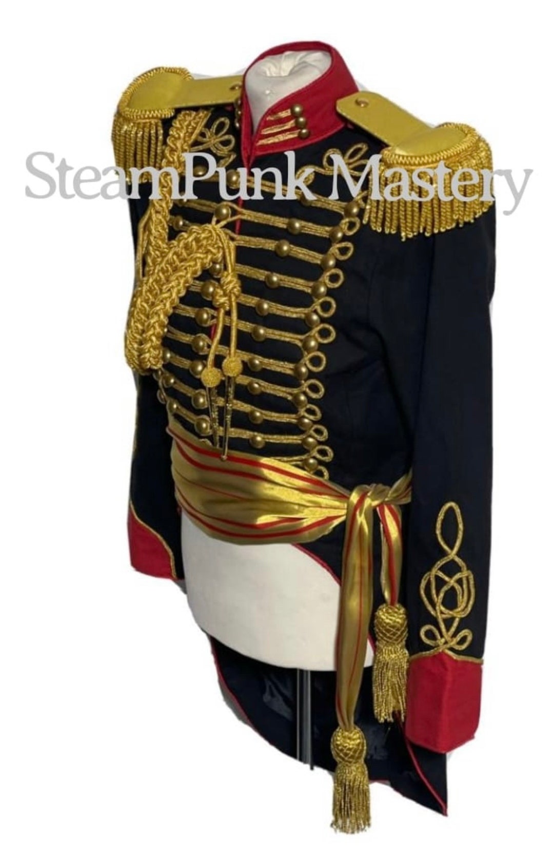 Uniform of General Men’s Military Hussar Tail Coat in Red/black to Fit ...