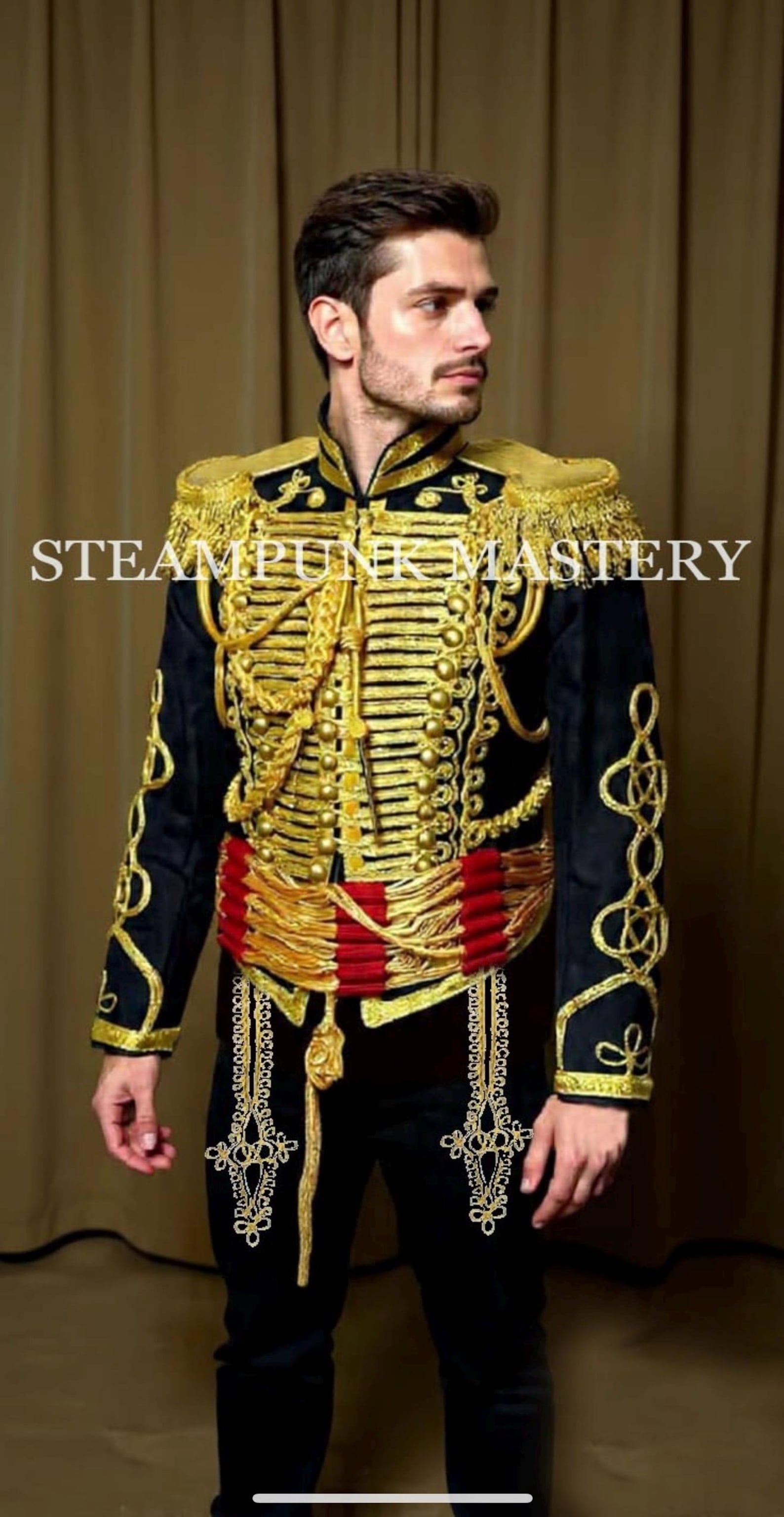 Hussar Officer Suit: Gold Braided Jacket N Pants With All the ...