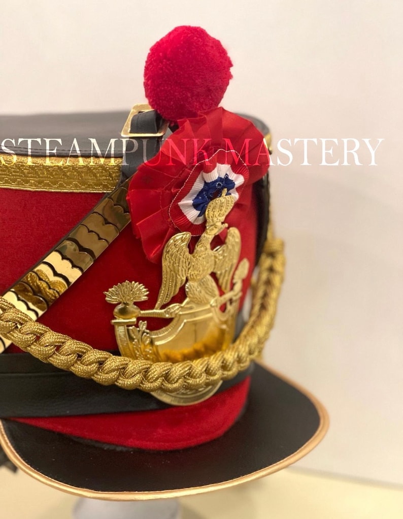 Red French Officers 1812 Helmet With Gold Details in Sizes 56,57,58 ...