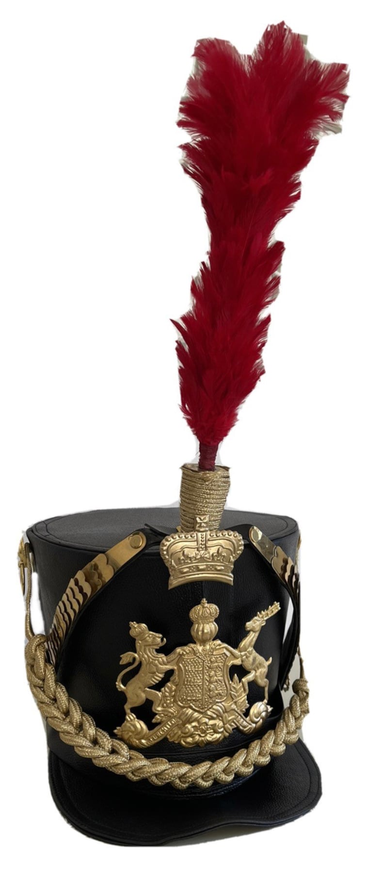Black Hussar General Shako Helmet: Gold Bullion Details, Red Feather - Etsy