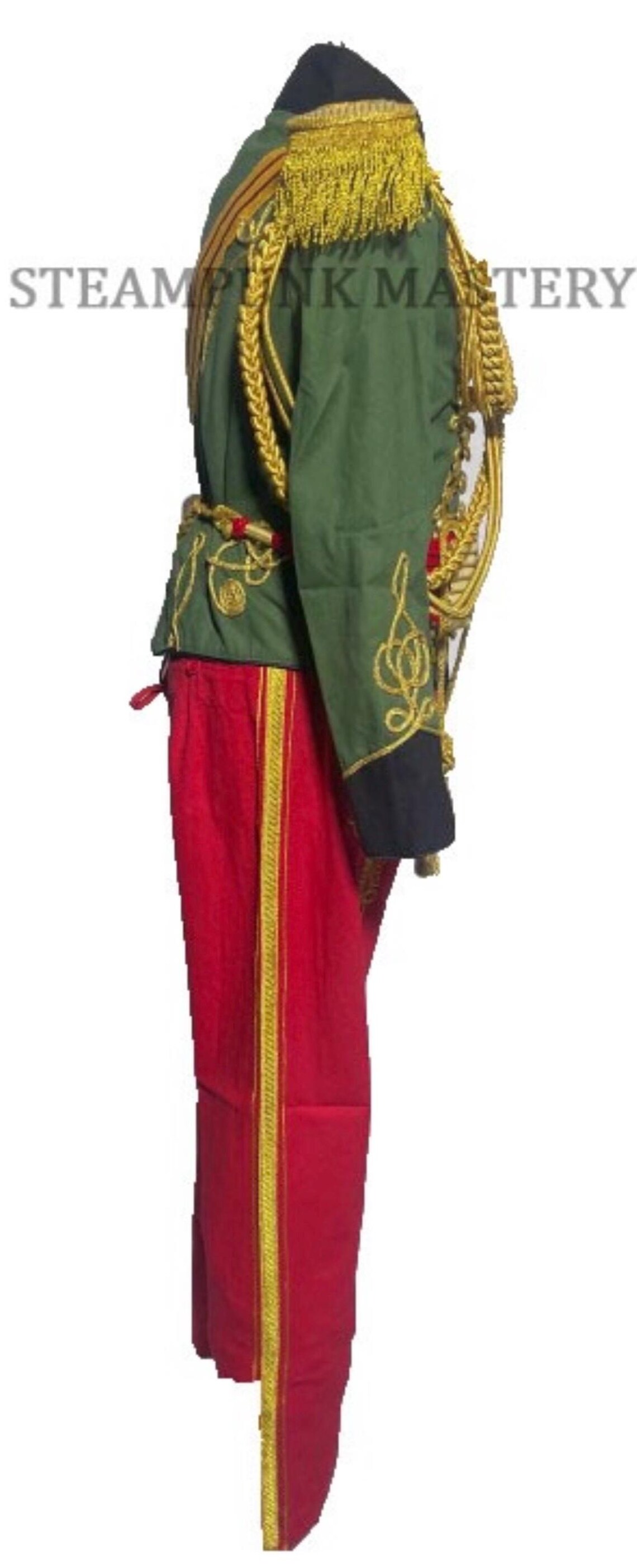 Olive Hussar Officer Suit: Gold Braid Ceremonial Uniform - Etsy