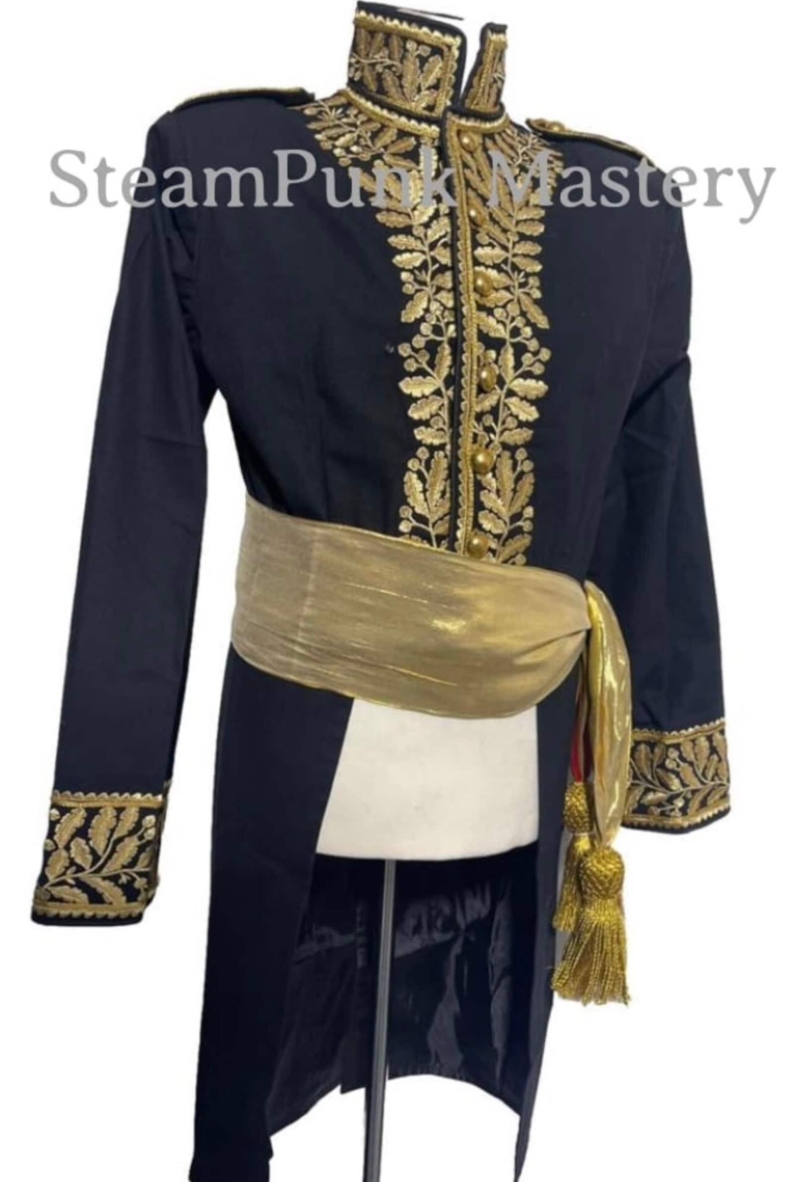 First Empire Nepolenic Uniform With Collar and Sleeves Gold Oak Leaves ...