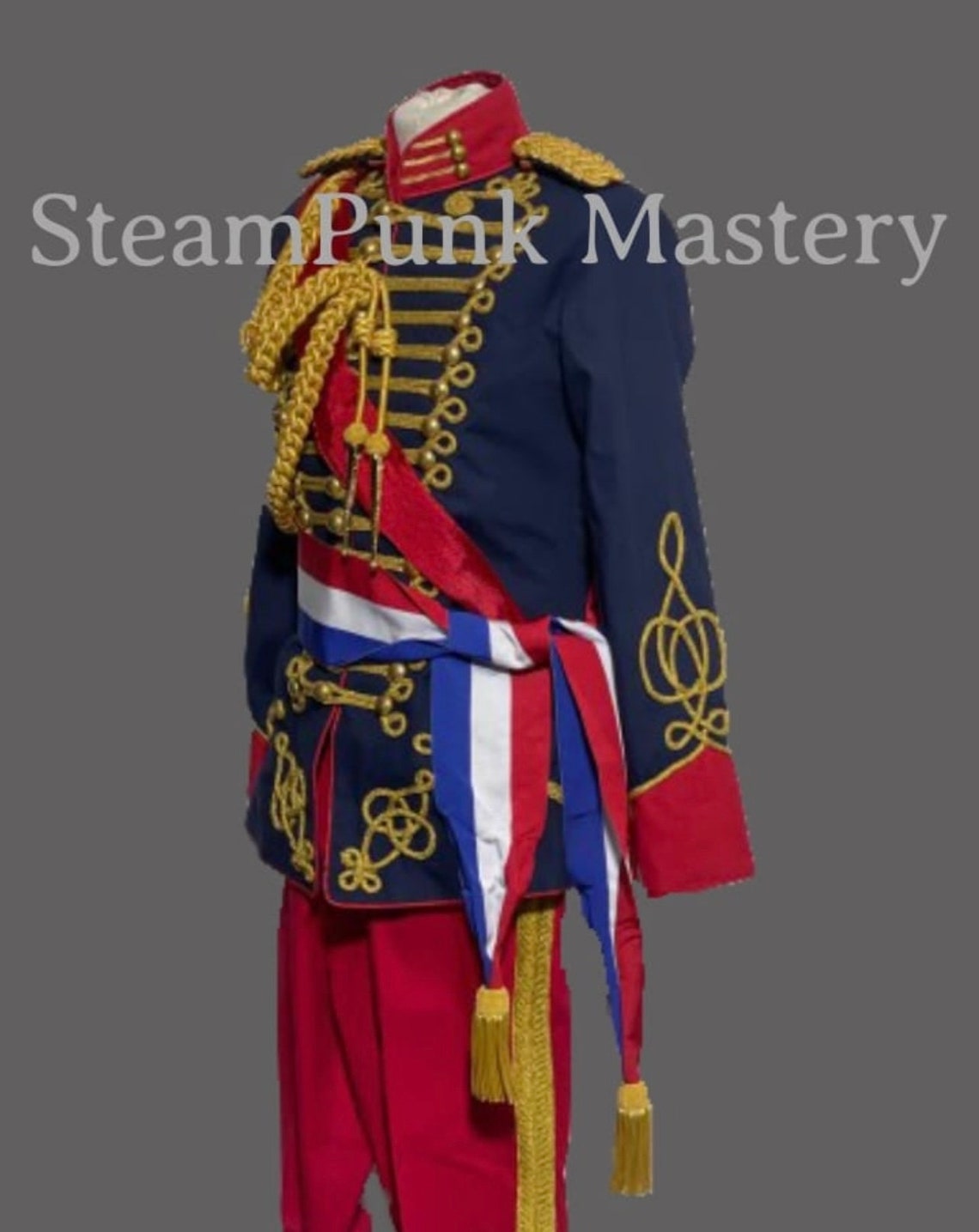 Navy Hussar Uniform: Gold Braided Jacket & Dress Pant Set - Etsy