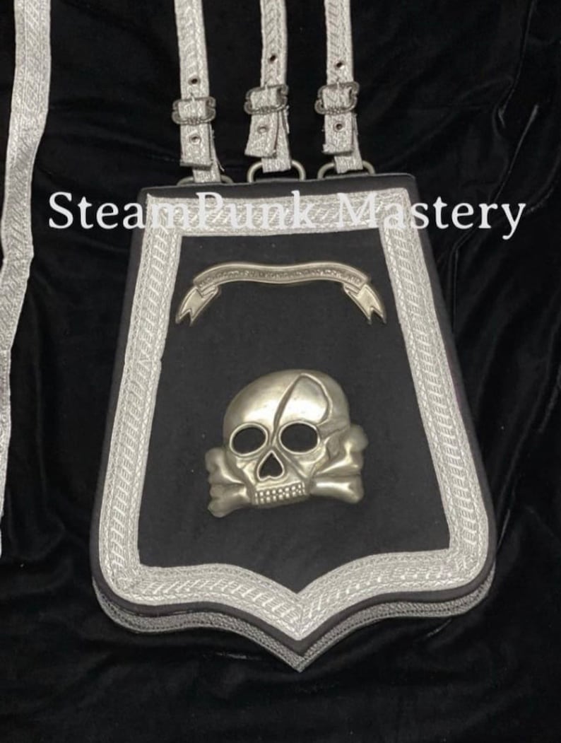Handmade Sabretache 1805 Cavalry Skull Crossbones Plate Pouch With ...