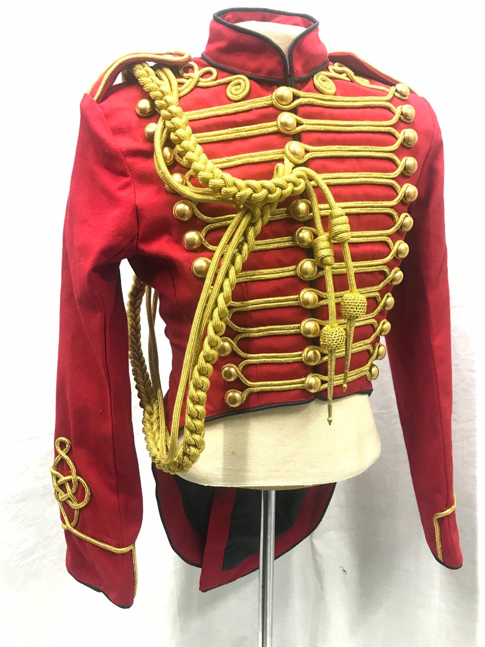 Ring Master Hussar Red Tail Coat With Aiguillette to Fit Chest Size 34 ...