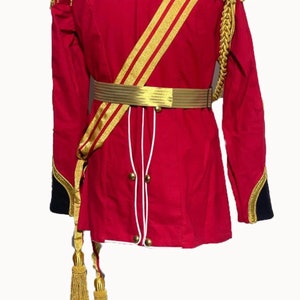 Red Royalty Ceremonial Officer Jacket With Shoulder Accessories Lion ...