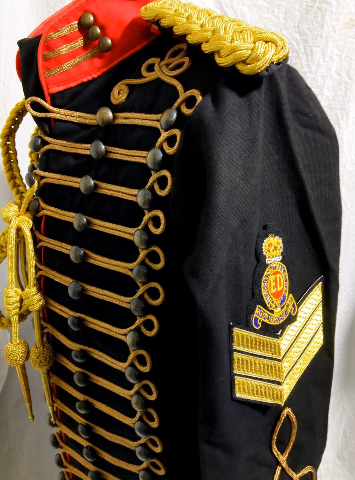 5pcs Men's Ceremonial Gold Braiding Hussar Jacket With Red - Etsy