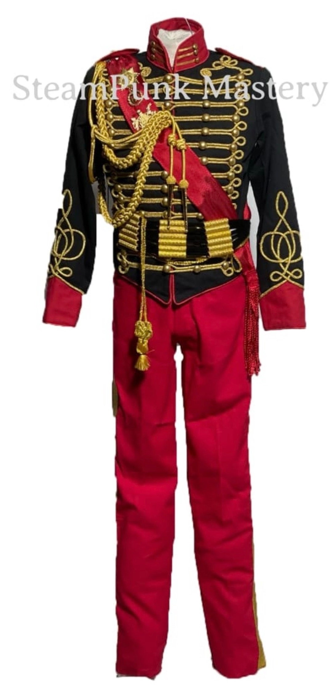 7 Pcs Men’s Jacket Ceremonial Hussar Officers Complete Suit With Pants ...