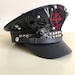 Goth Punk Black Military Hat With Patches,studs 56,57,58,59,60cm - Etsy
