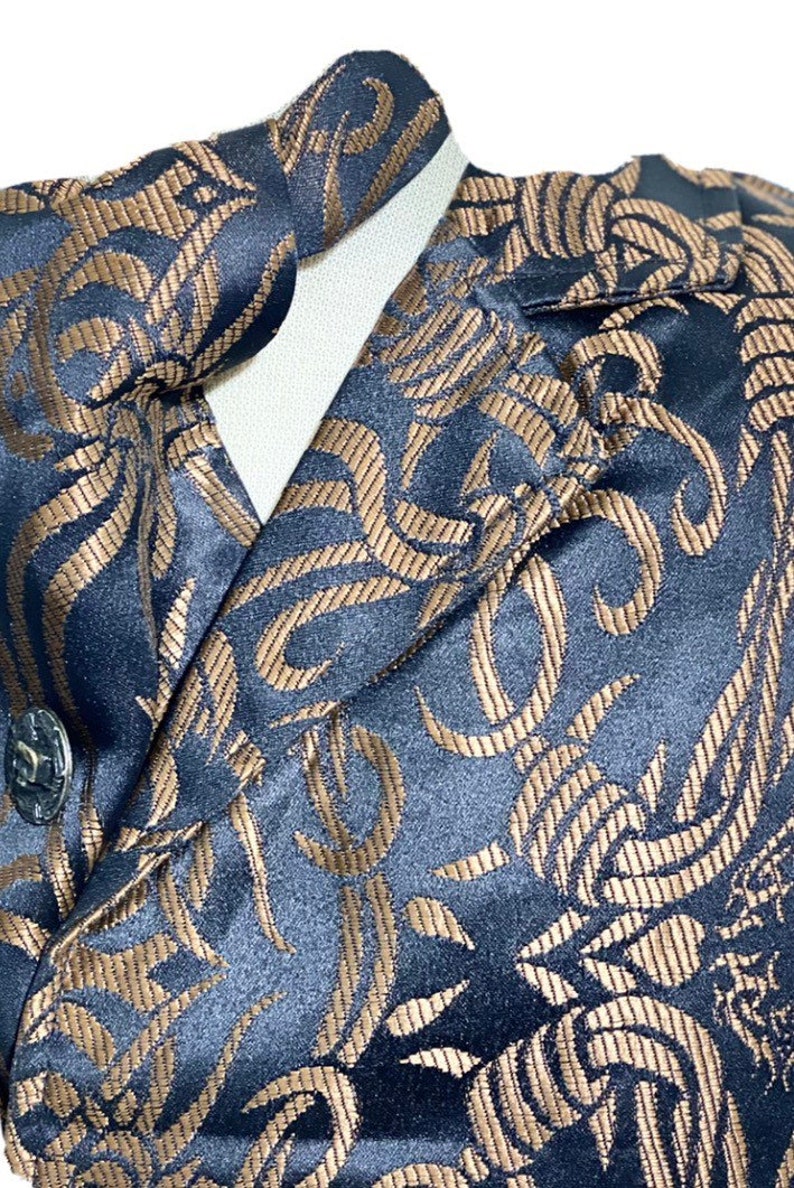 Brocade Steampunk Waistcoat Cravat Set: Barbwire Design - Etsy