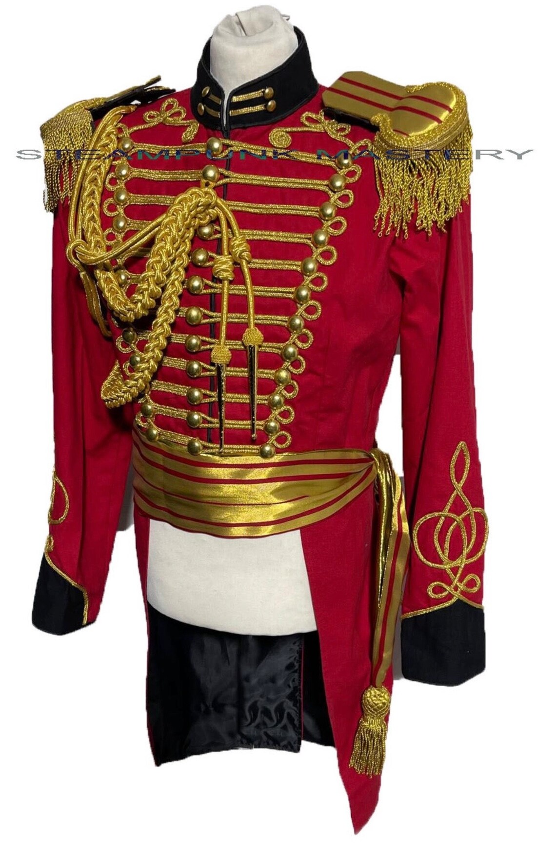Ring Master Tail Coat With Shoulder Accessories & Self Tie Waist Sash ...