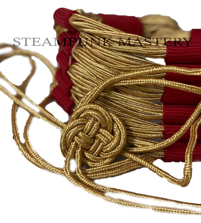 6 Rows of Victorian Hussard Barrel Gold Ropes Sash With Red Barrels - Etsy