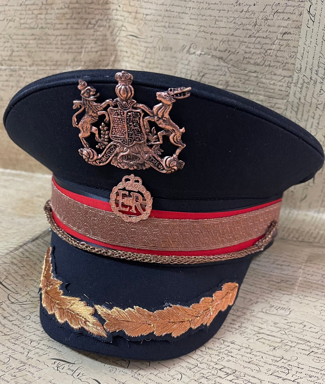 Hussar Black Military Hat With 2 Copper Badges Details in - Etsy