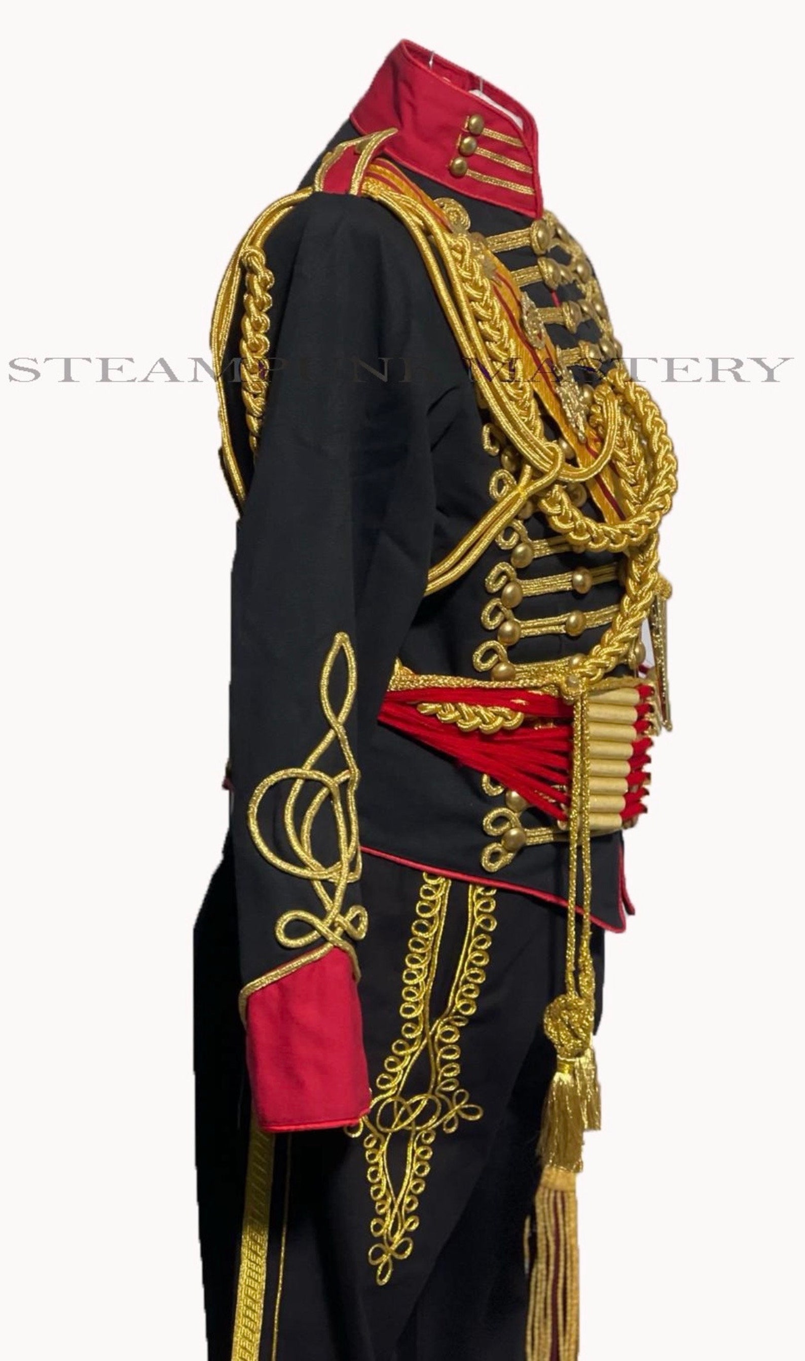 Ceremonial Hussar Officer Suit: Black and Jacket, Sash , Pants - Etsy
