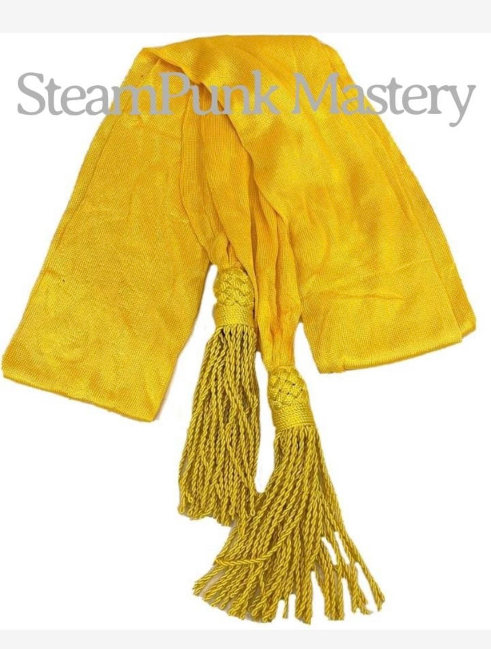Yellow Gold General Waist Sash With Self Tassels Details It’s Full ...