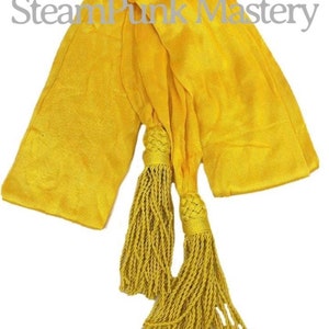 Yellow Gold General Waist Sash With Self Tassels Details It’s Full ...