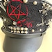 Goth Punk Black Military Hat With Patches,studs 56,57,58,59,60cm - Etsy