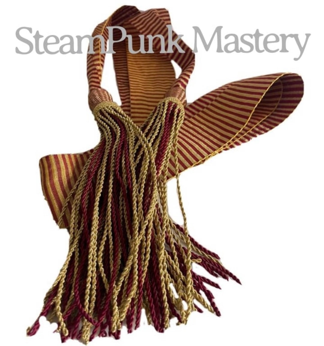 Royal Red Gold Waist Sash With Self Tassels Details It’s Full Adult ...