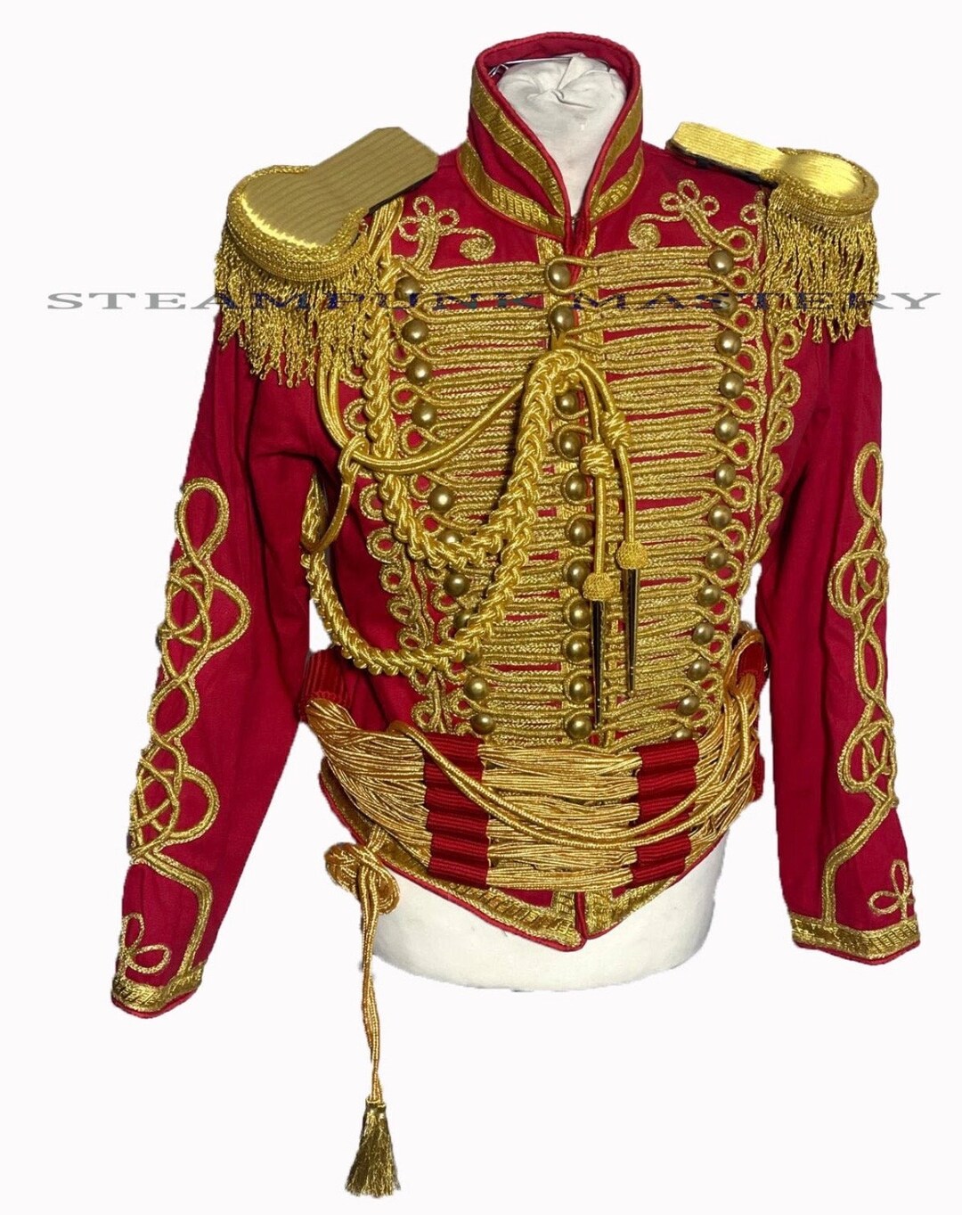 Hussars Red Jacket With 3 Accessories Eppaulates , Barrel Sash and ...