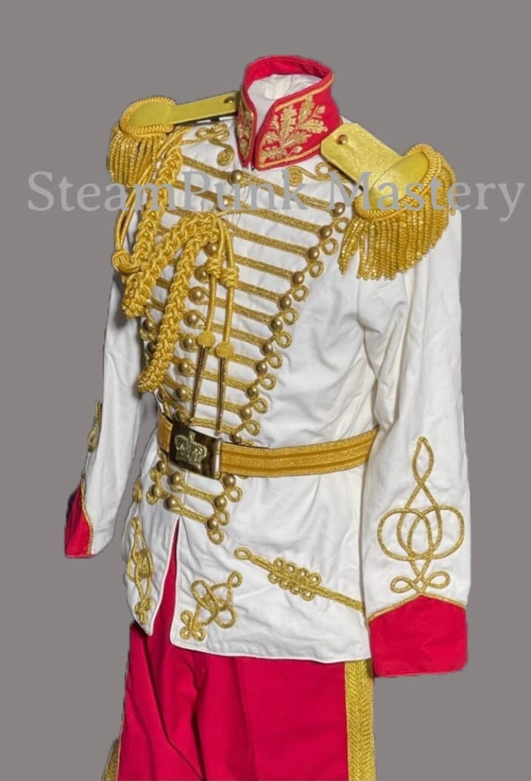 Prince Charming Hussar Jacket: Gold Braiding Military Uniform (size 40 ...