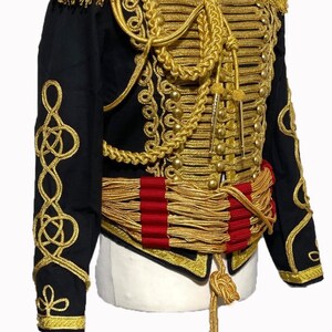 Hussars Black Jacket With 3 Accessories Eppaulates , Barrel Sash and ...