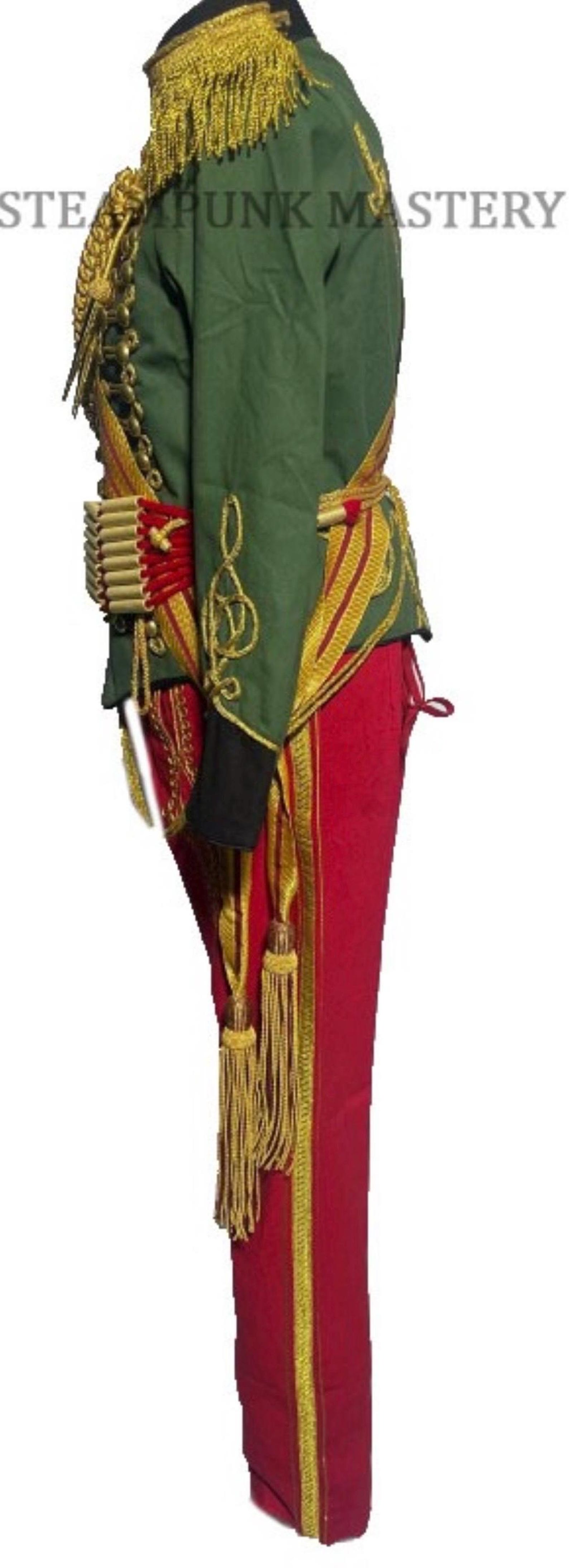 Olive Hussar Officer Suit: Gold Braid Ceremonial Uniform - Etsy