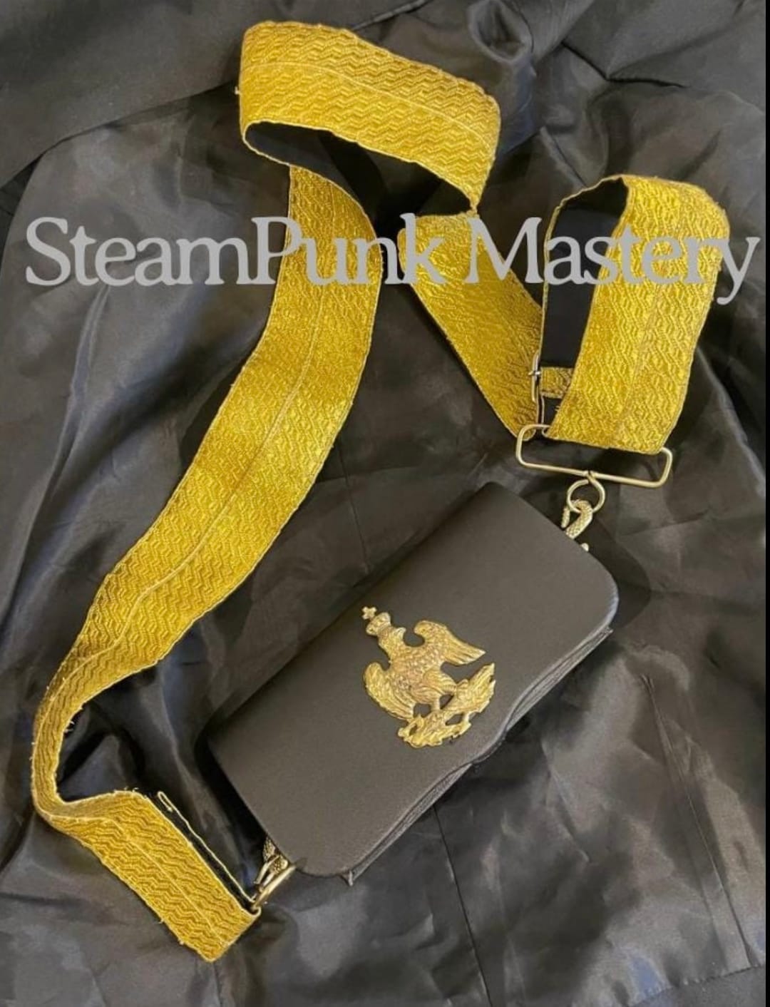 Ceremonial Military Officers Cross Chest Belt & Black Leather Look ...
