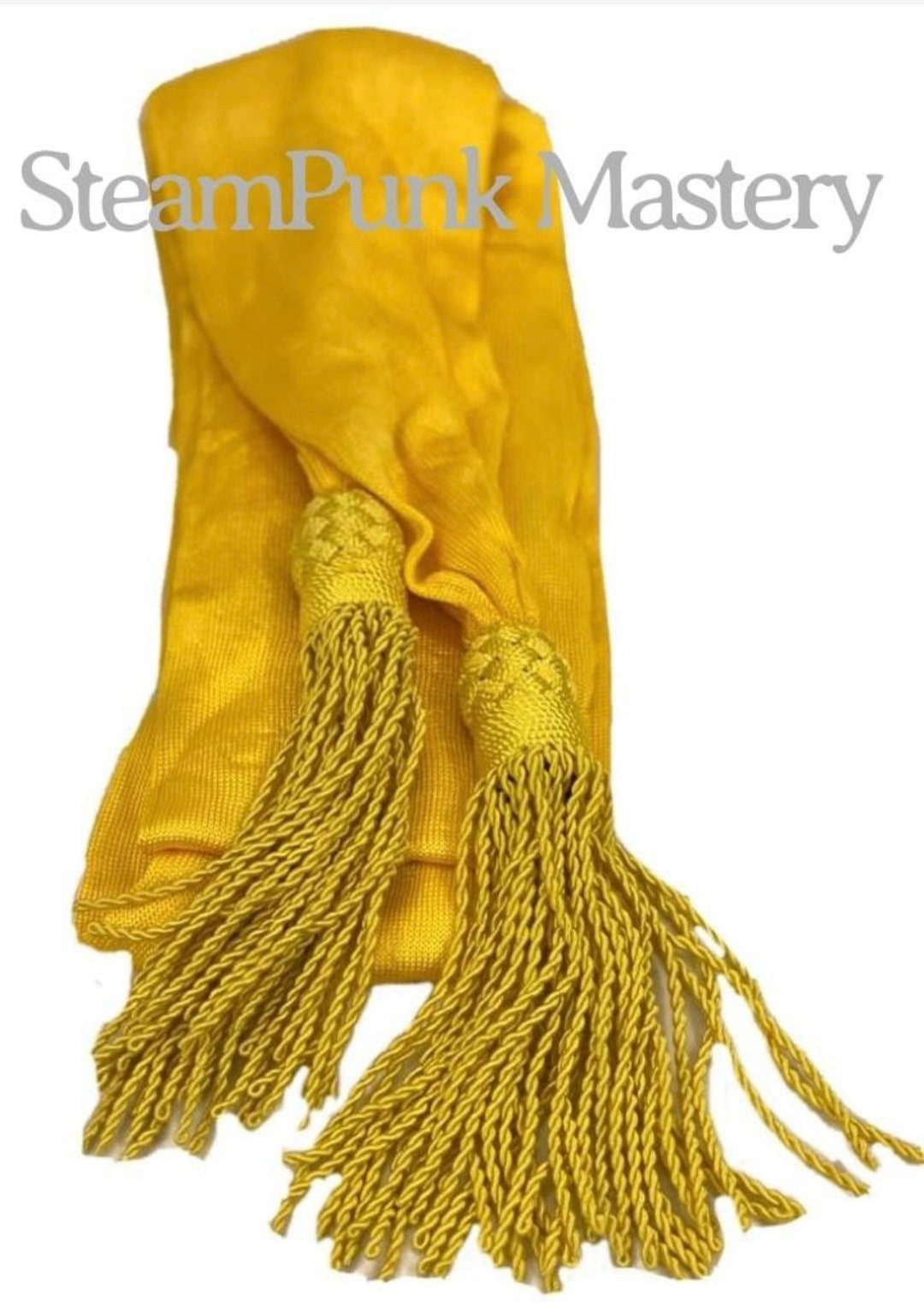 Yellow Gold General Waist Sash With Self Tassels Details It’s Full ...