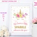 Unicorn Printable Sign She Leaves a Little Sparkle Wherever - Etsy