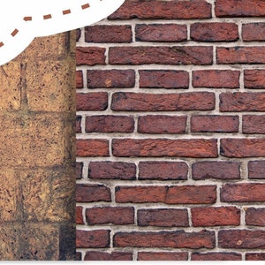 RED BRICKS TEXTURE Digital Paper, Rustic White Bricks Paper, Scrapbook ...