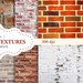 RED BRICKS TEXTURE Digital Paper, Rustic White Bricks Paper, Scrapbook ...