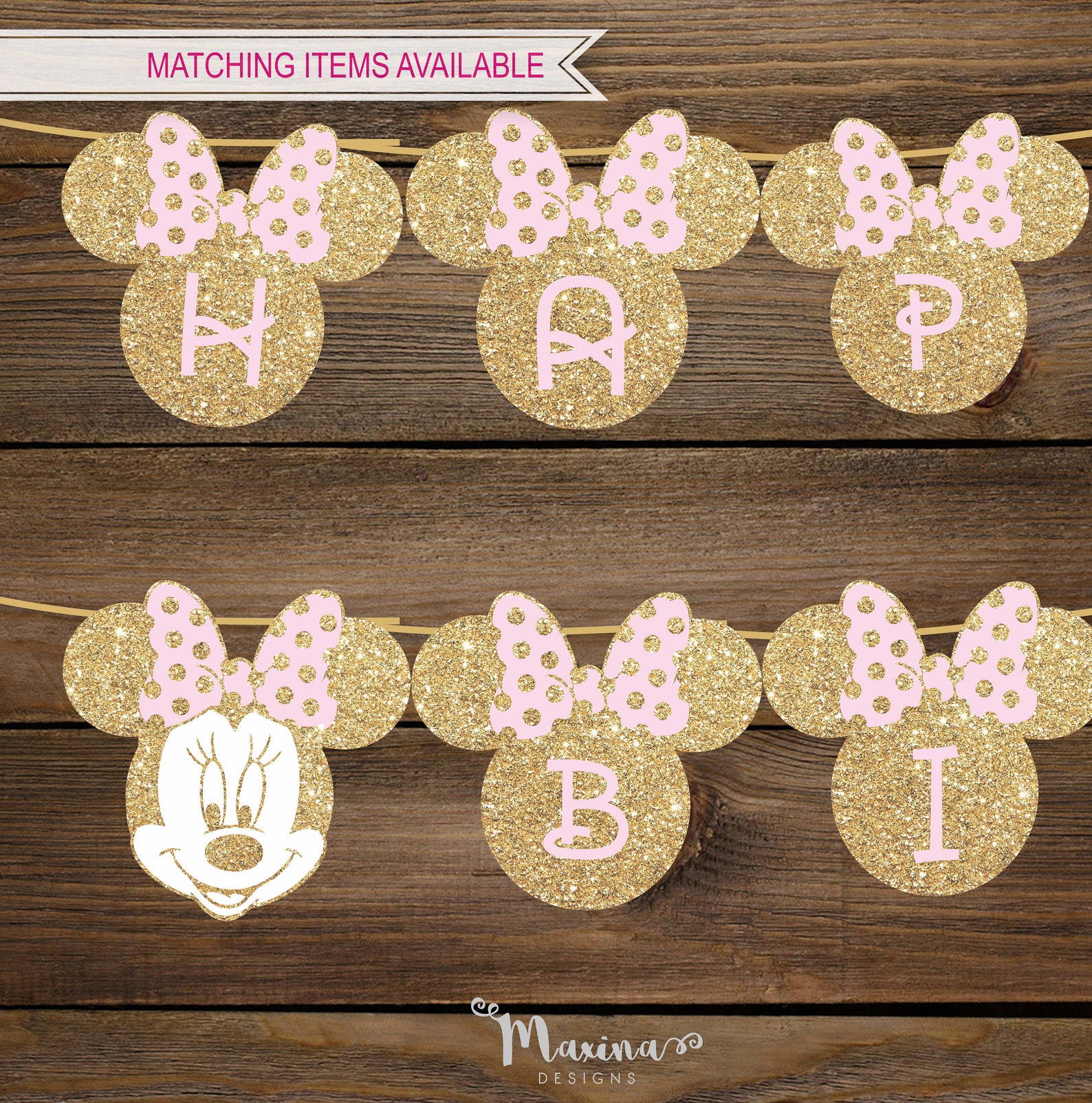 Minnie Mouse Wall Banner Minnie Mouse Birthday Banner | Etsy