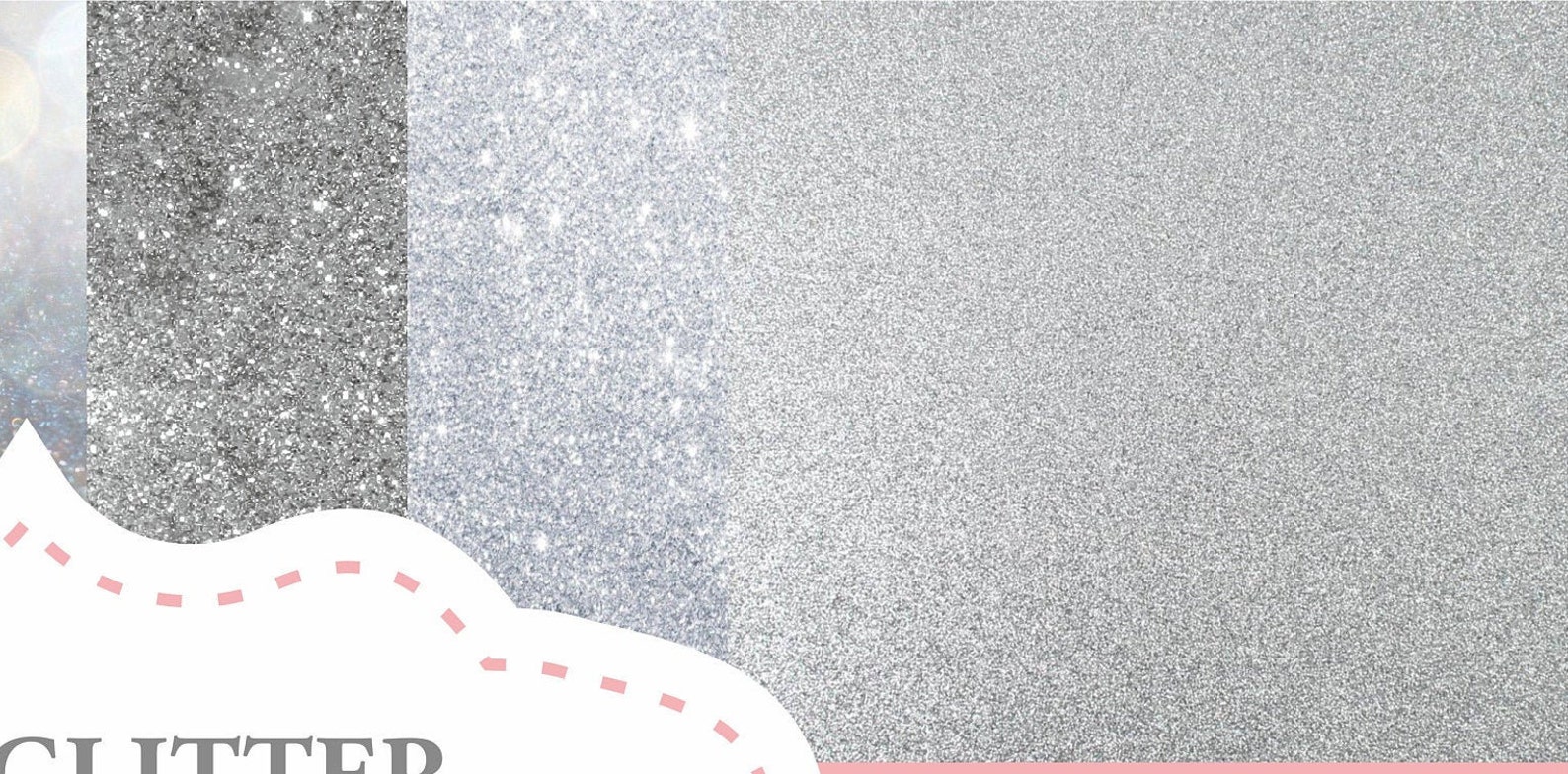 SILVER GLITTER Digital Paper Silver Foil Paper Scrapbook | Etsy