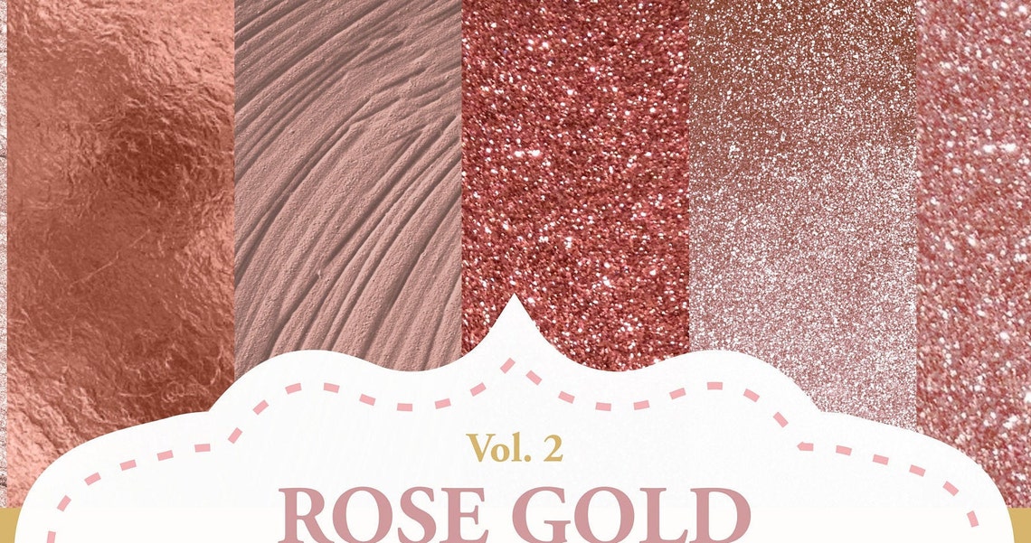 ROSE GOLD Digital Paper Rose Gold Glitter Foil Paper - Etsy