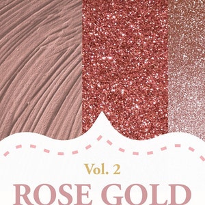 ROSE GOLD Digital Paper, Rose Gold Glitter Foil Paper, Scrapbook Rose ...