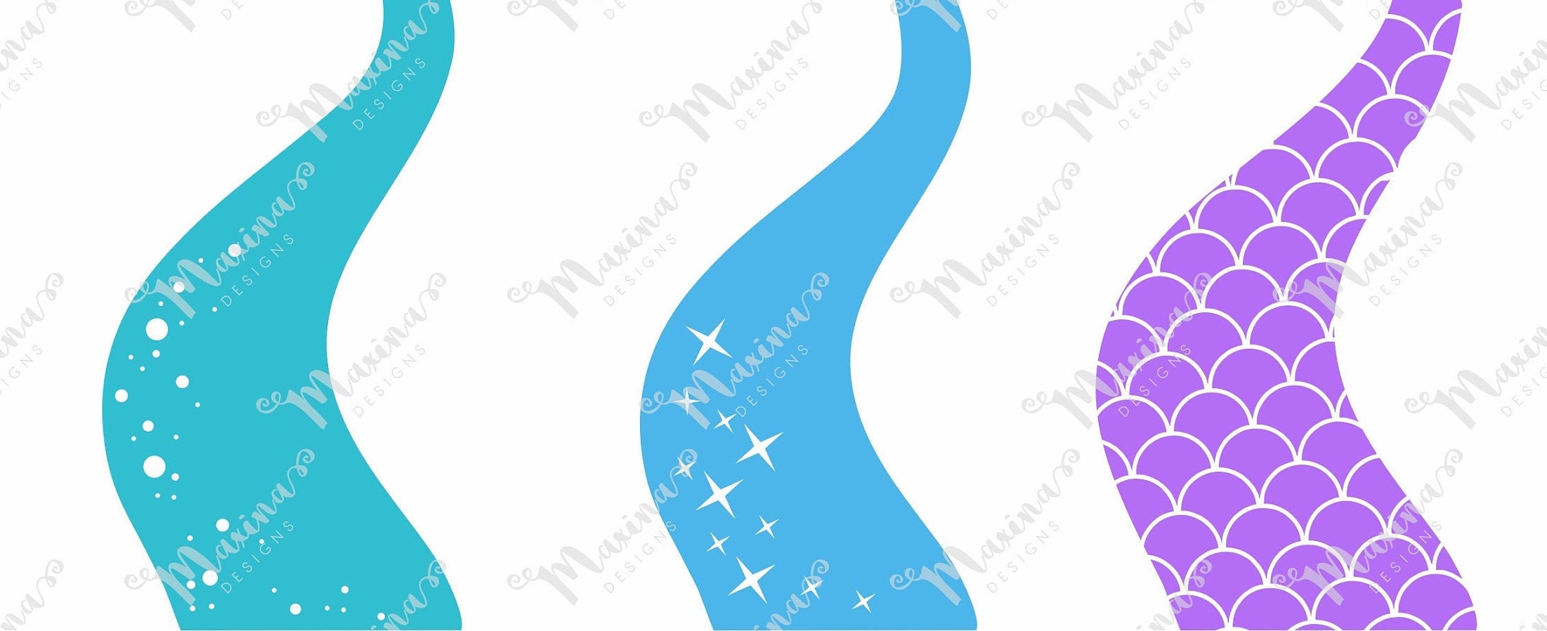 MERMAID SVG Clipart Mermaid Tail Svg Mermaid Birthday Svg - Etsy