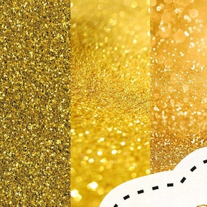 GOLD GLITTER Digital Paper, Gold Foil Paper, Scrapbook Gold Paper ...
